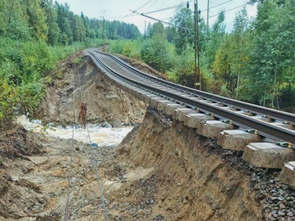 Severe rains cause derailments, chaos in Sweden | Latest Railway News